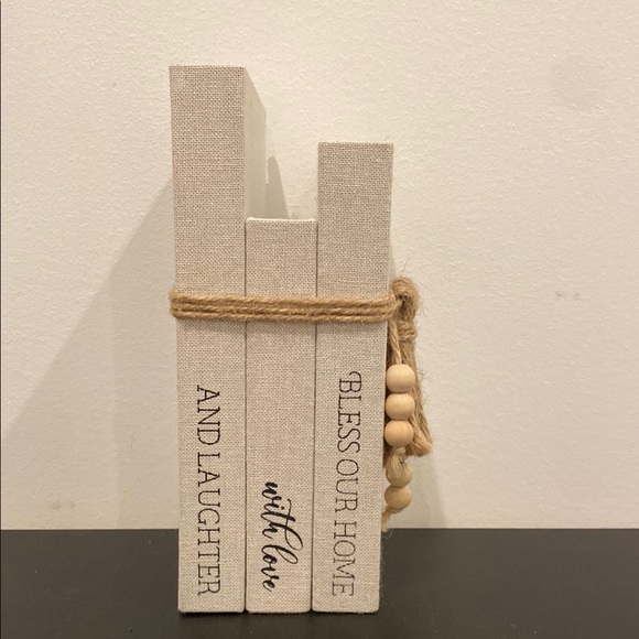 Accents | Decorative Book Set With Jute And Beads | Poshmark